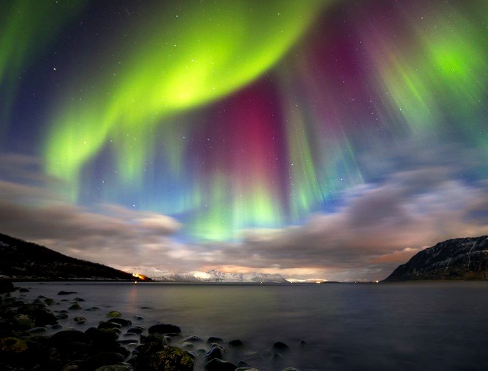 Aurora boreala din Laponia